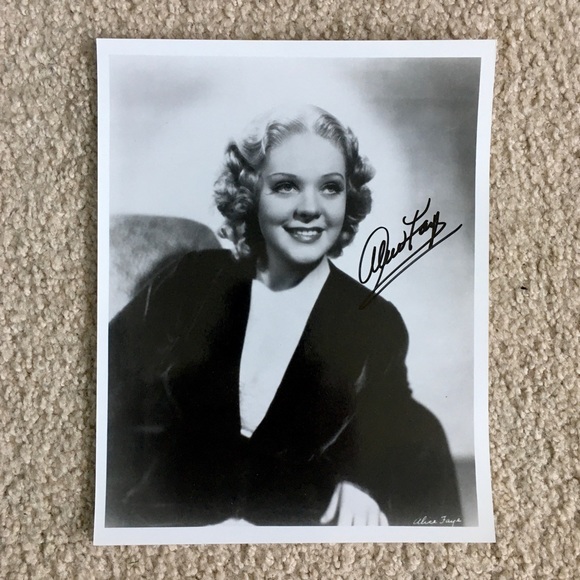 Other | Alice Faye Signed Autographed Black White Photo 8 X 1 Legendary ...